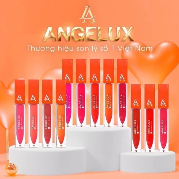 Son Kem Lì Angelux 24h Water Proof Nhiều Màu 20g Chính Hãng | Shopee ...