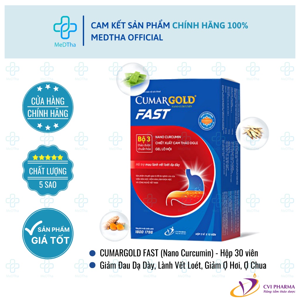 CUMARGOLD FAST (Nano Curcumin) - Hỗ trợ điều trị Viêm Loét Dạ Dày, Lành ...