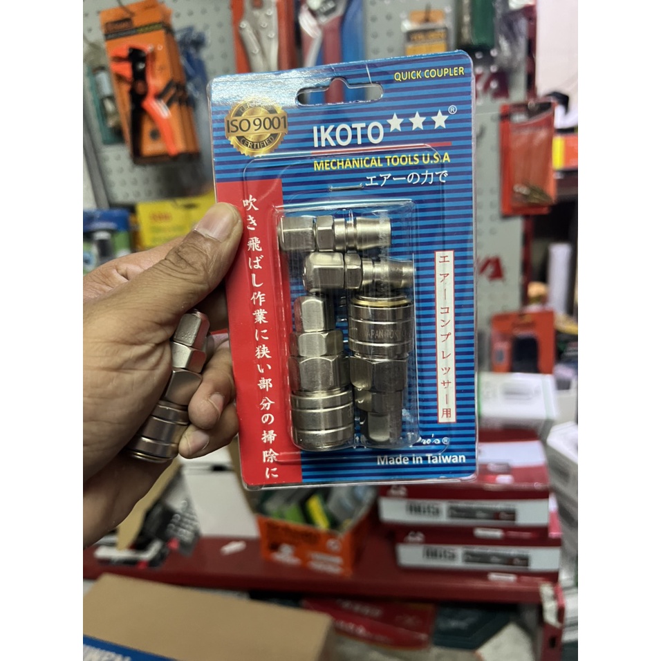 Bộ đầu nối nhanh ống hơi khí nén tự động IKOTO 20SP+20PP | Shopee Việt Nam