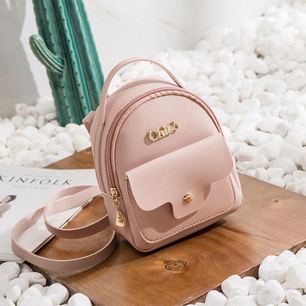 Balo da mini nữ nhỏ Chleo đi chơi dây đeo 2 kiểu nhiều màu giá rẻ thời ...