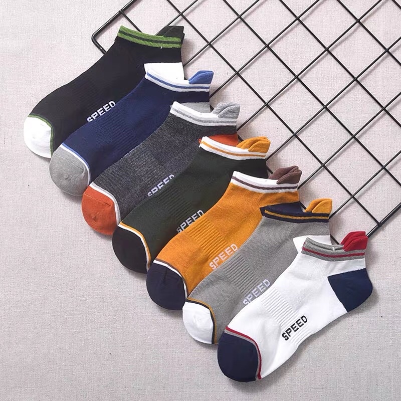 7 đôi tất nam cổ ngắn kiểu dáng thể thao SPEED hàn quốc. tất nam thể ...