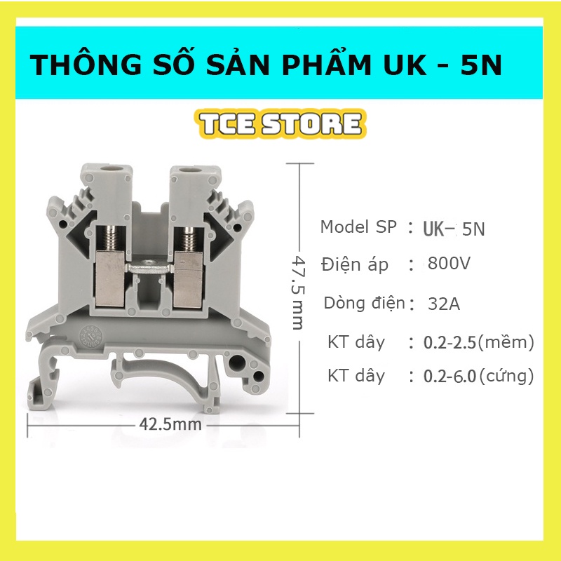 Cầu đấu điện UK cầu đấu dây điện vặn vít 2,5B 3N 5N | Shopee Việt Nam