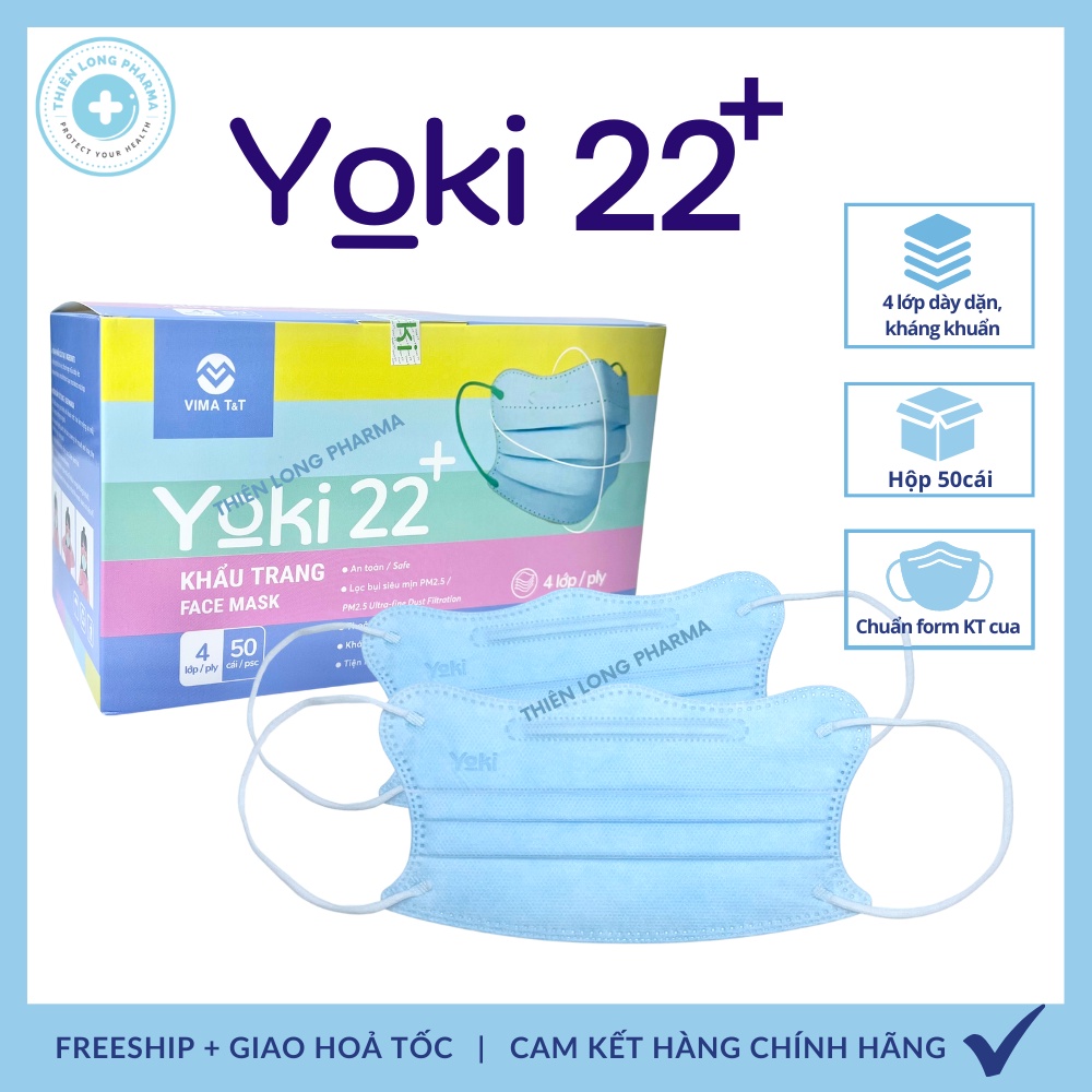 [SET 50 Cái] Khẩu trang Cua Yoki 22+ kiểu dáng KF94 cải tiến 4 lớp kháng khuẩn hàng chính hãng ...