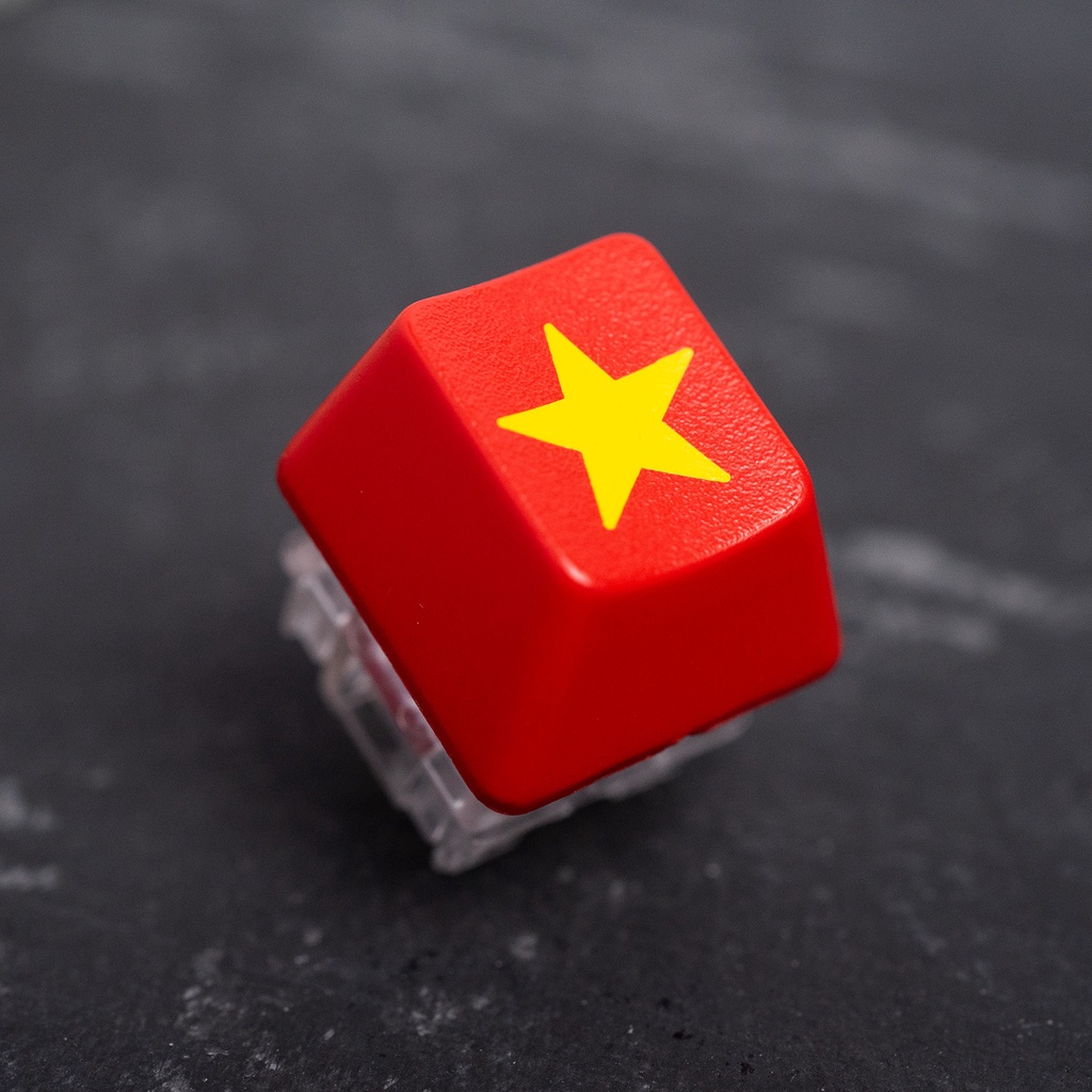 Nút bàn phím cơ lẻ| Keycap cờ đỏ sao vàng Việt Nam | ABS doubleshot ...