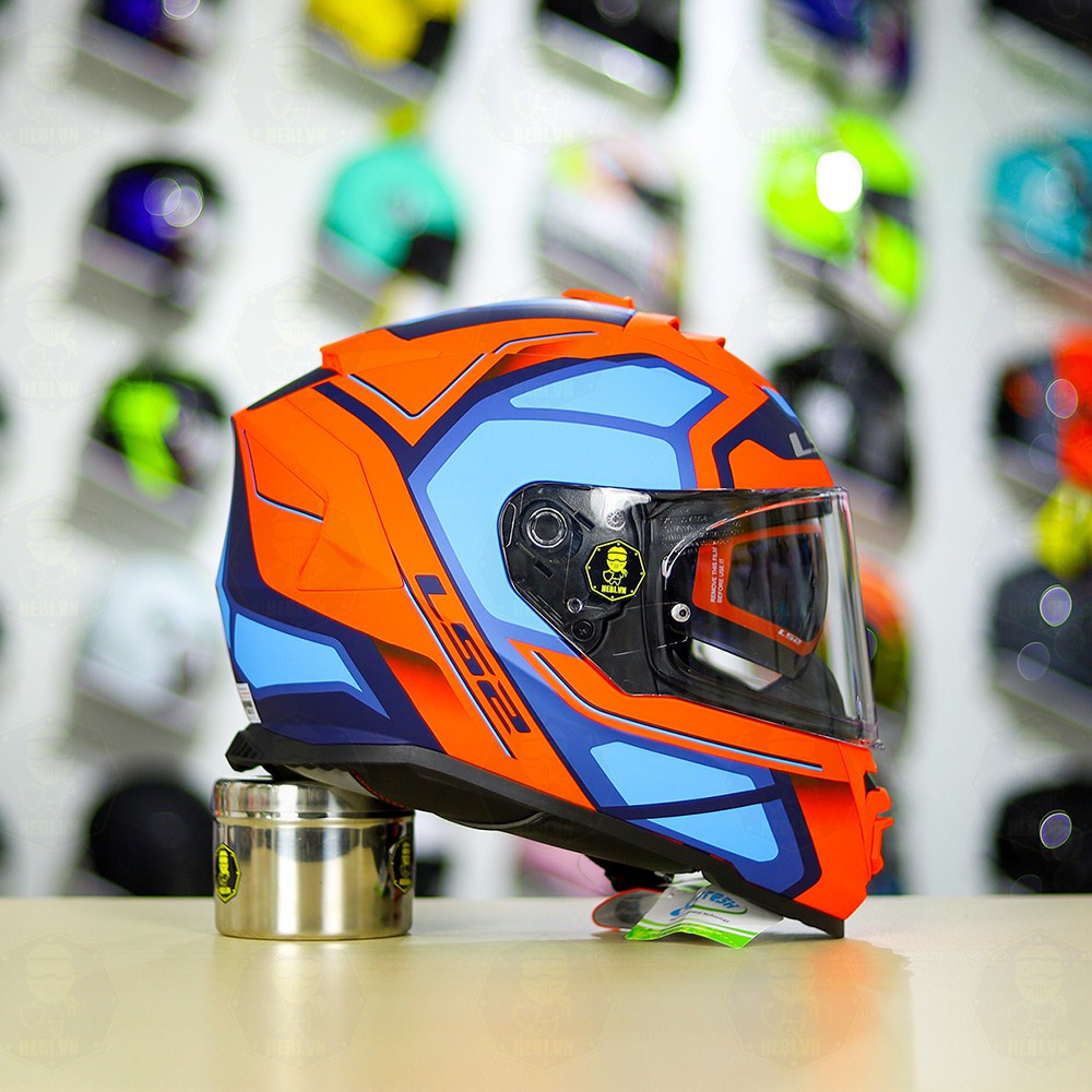 [Tặng Pinlock] Mũ Fullface 2 Kính LS2 FF800 Màu Xanh Đỏ Nhám (Tặng Kèm ...