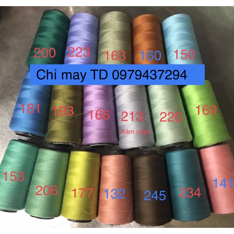 Chỉ may công nghiệp 40/2 chất lượng giá rẻ 12k 1 cuộn 3000m | Shopee ...