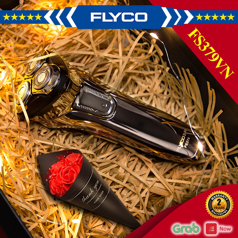 Máy Cạo Râu Flyco 3 Lưỡi Kép Thân Máy Kháng Nước Sạc Nhanh 1 Giờ FS379VN Hàng Chính Hãng ...