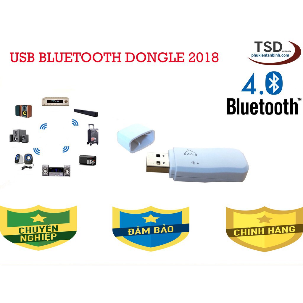 SB Bluetooth Dongle V4.0 2018 - USB Biến loa thường thành loa Bluetooth ...