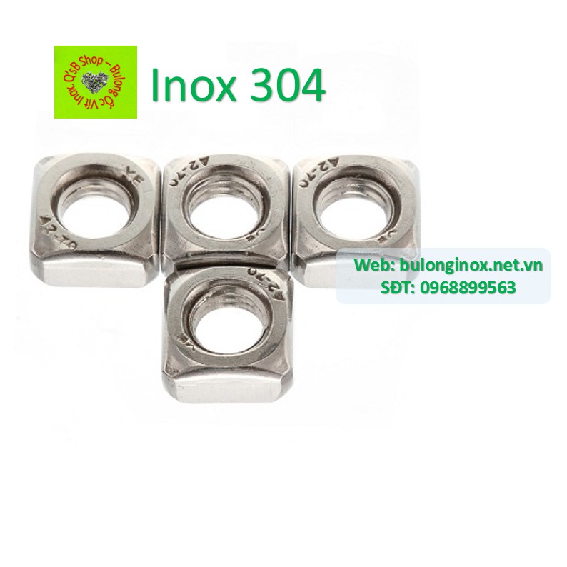 Ecu vuông inox M5 - M12, đai ốc vuông inox, inox 304 | Shopee Việt Nam