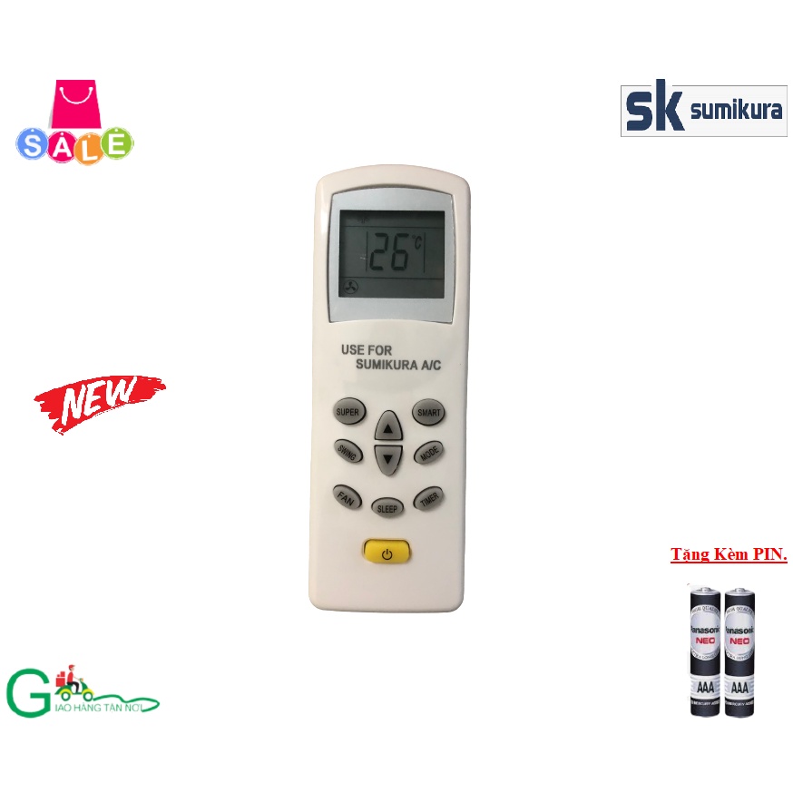 Remote Điều khiển từ xa điều hòa Sumikura 1 và 2 chiều Inverter- Hàng ...