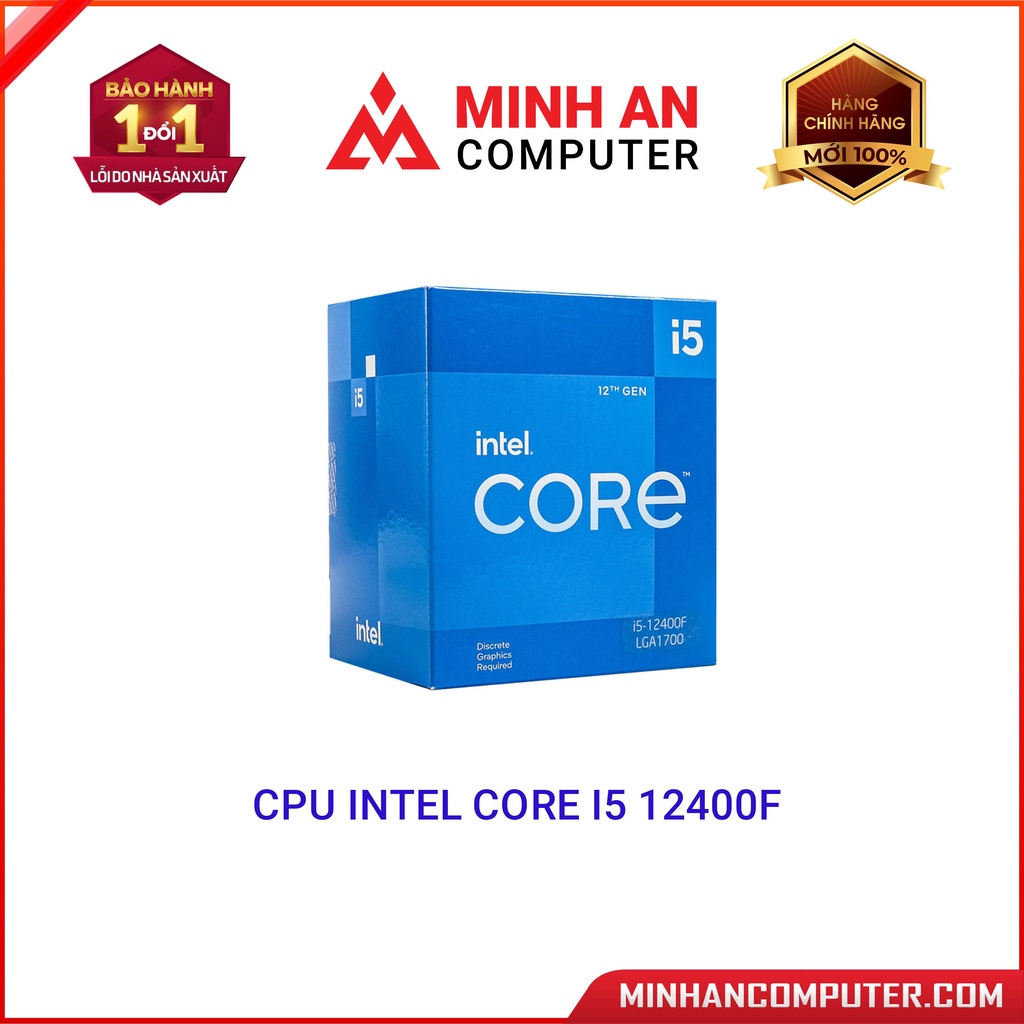 CPU INTEL Core i5 12400F (2.50GHz turbo 4.40GHz | 6 nhân 12 luồng ...