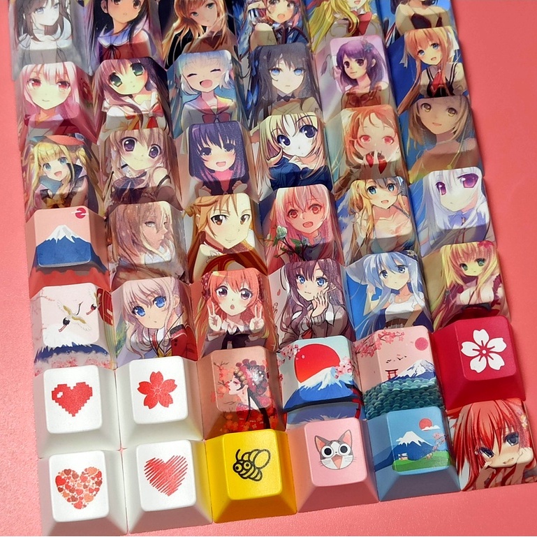 1 Nút Bàn Phím PBT Hình Anime Dễ Thương Cho Bàn Phím Cơ cherry mx kaih ...