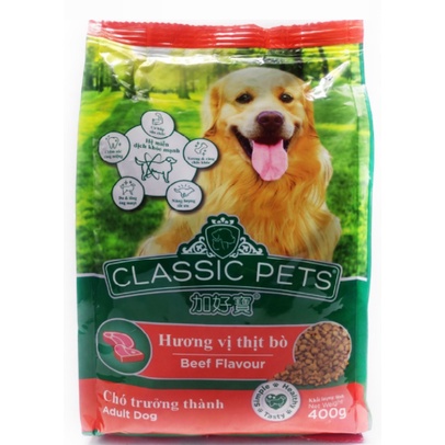 Thức Ăn Cho Chó Hạt Classic Pets 400g Vị Bò Dành Cho Chó Lớn Trên 12 ...