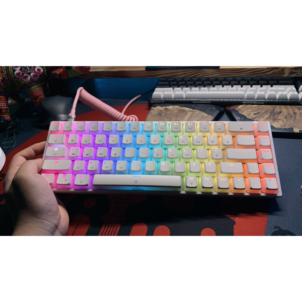 [ Thanh lý Review ] bàn Phím cơ Gamakay MK68 - Led RGB - Keycap Pudding ...
