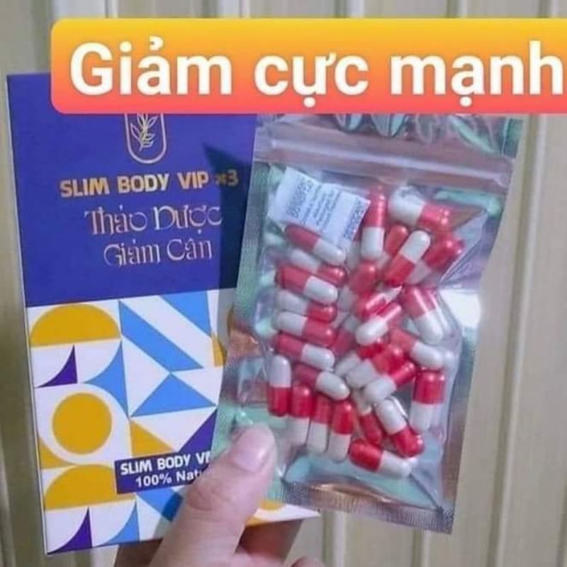 Thảo Dược Giảm Cân Slim Body Vip X3 Tặng Detox Ban đêm Hỗ Trợ Giảm