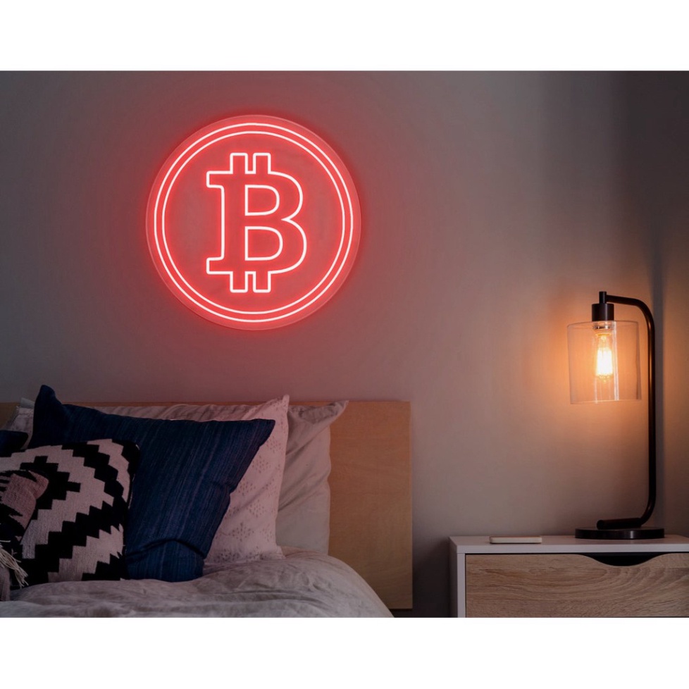 Đèn led neon hình Bitcoin 30cm x 30cm | Shopee Việt Nam