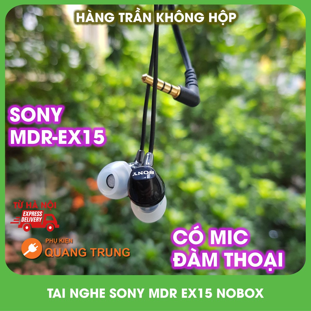 Tai nghe Sony MDR-EX15 có mic, hàng không có hộp | Shopee Việt Nam