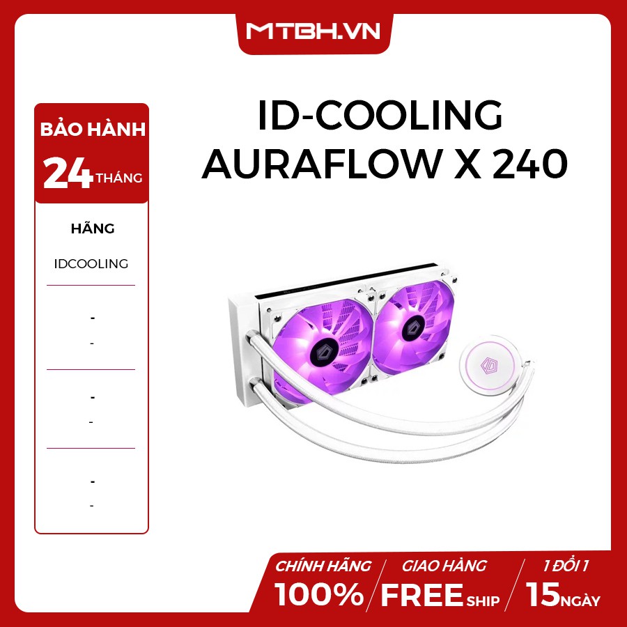 Tản Nhiệt Cpu Id-Cooling Auraflow X 240 Snow ( Rgb Sync, Pump 2100Rpm ...