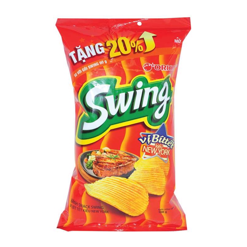 Snack khoai tây vị bít tết kiểu New York Swing gói 105g | Shopee Việt Nam
