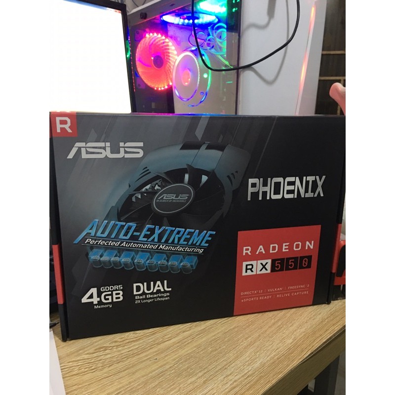 VGA ASUS Phoenix Radeon RX 550 4GB GDDR5 (PH-RX550-4G-EVO) | Shopee Việt Nam