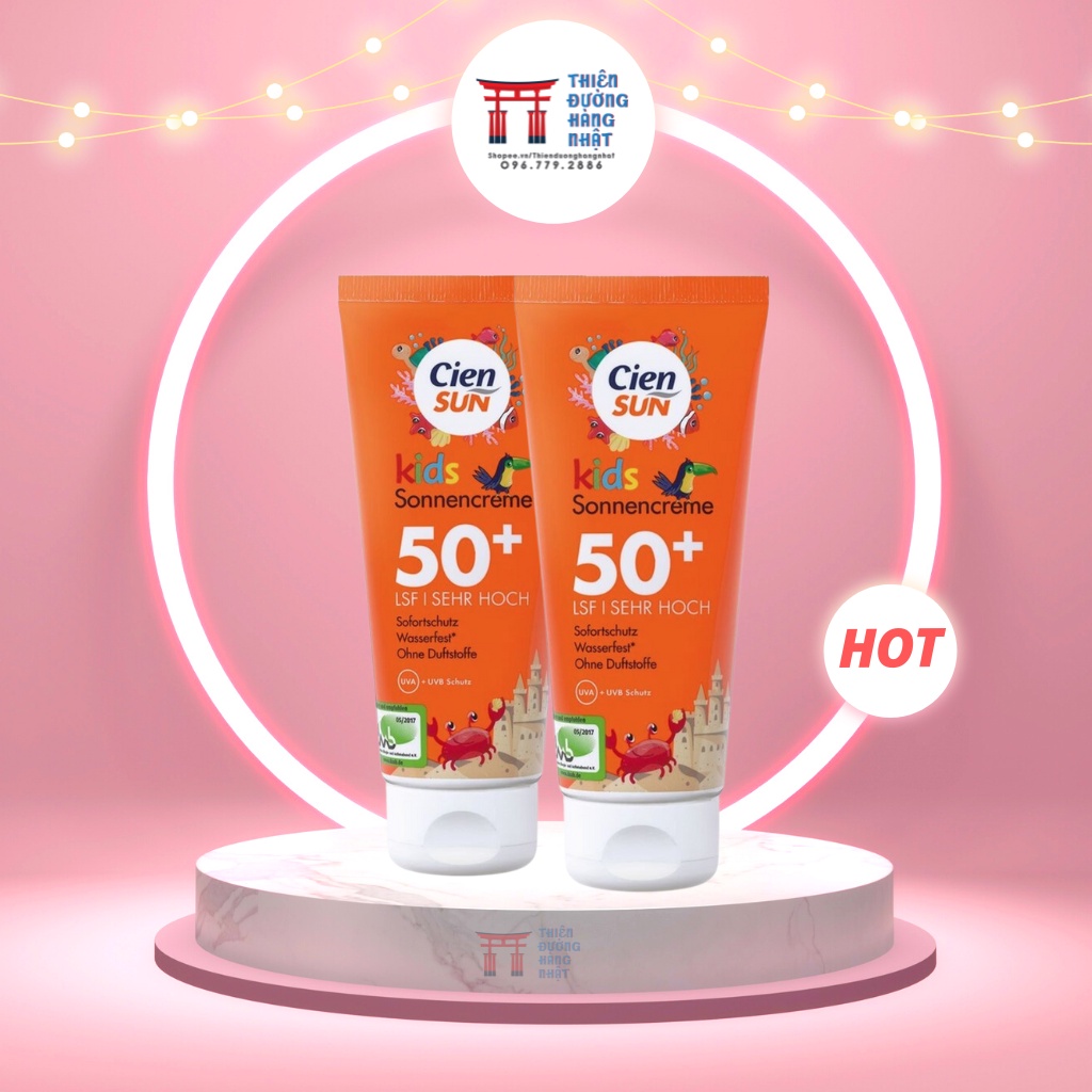 Kem chống nắng trẻ em CIEN SUN FOR KIDS SPF 50+ 100ml hàng Đức bảo vệ ...
