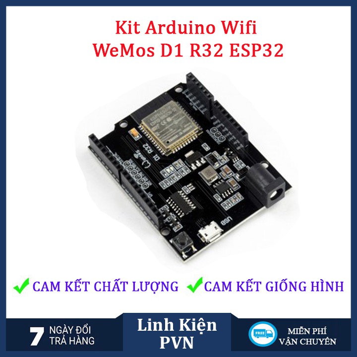 Kit Arduino Wifi WeMos D1 R32 ESP32 4MB BLE | Shopee Việt Nam