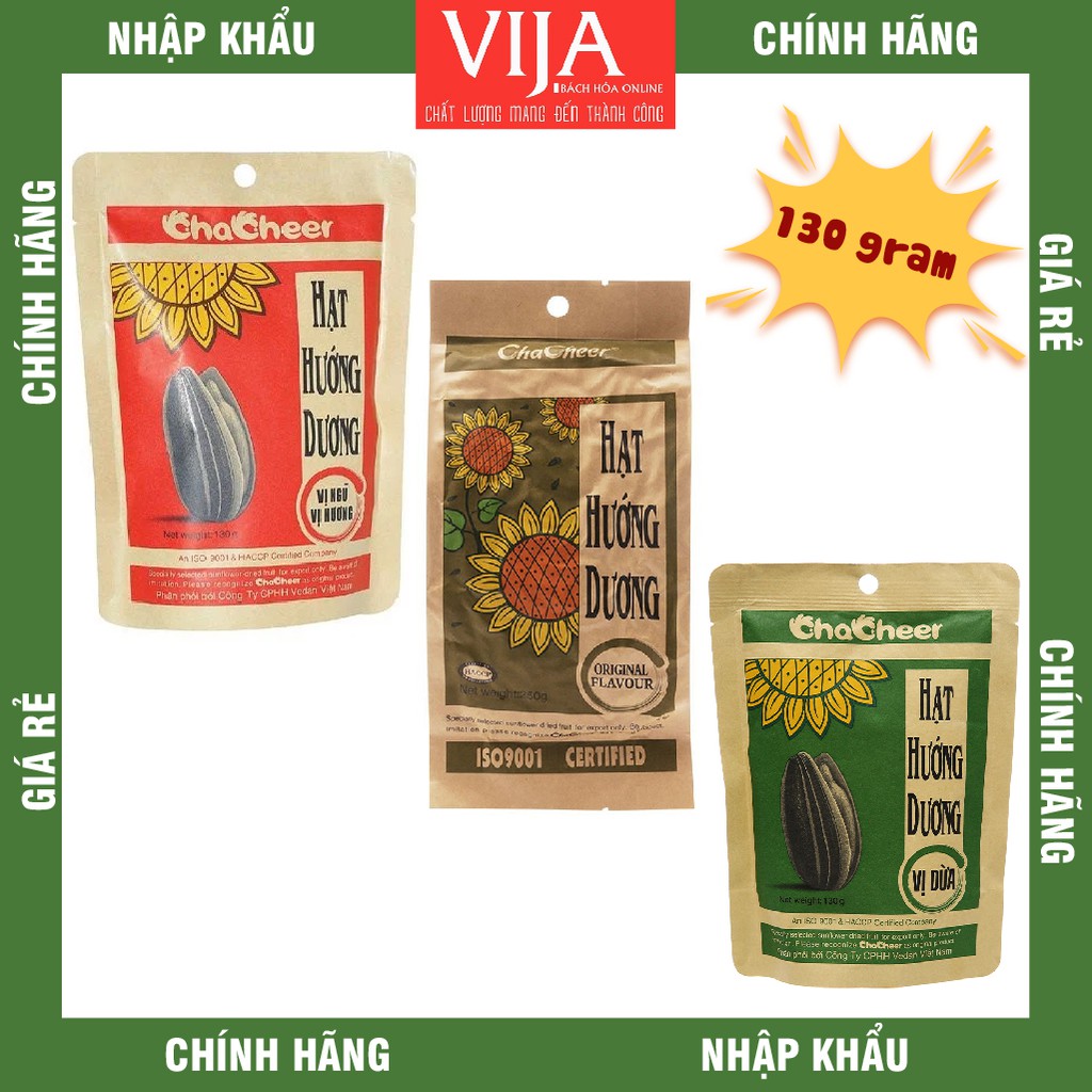 Hạt Hướng Dương Chacheer Nguyên Vị/ Dừa/ Ngũ Vị Hương Gói 130G | Shopee ...