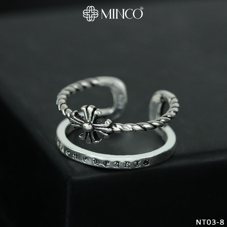 Nhẫn Chrome Heart Freesize Minco Accessories Phong Cách Cá Tính phụ kiện thời trang Dành Cho Nam ...