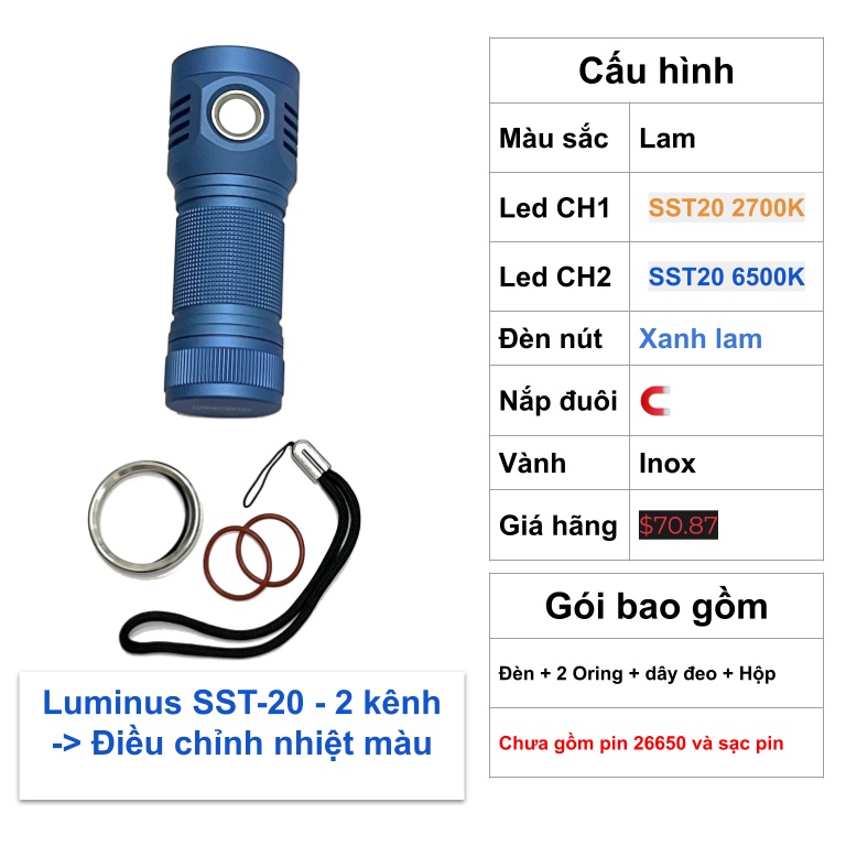 Đèn pin Emisar D4S V2 26650 SST20 / XPL-Hi x 4 4300lumen D4sV2 | Shopee ...