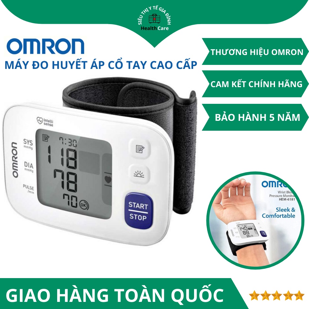 Máy Đo Huyết Áp Cổ Tay Omron HEM-6181 | Shopee Việt Nam