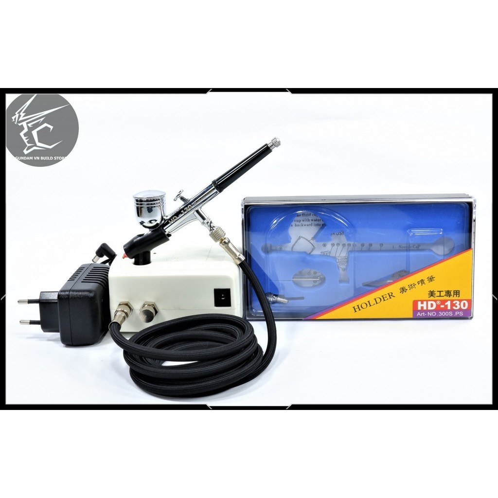 DỤNG CỤ SƠN MÔ HÌNH GUNDAM BỘ MÁY BOM MINI TC100A VÀ SÚNG SƠN HD-130 ...