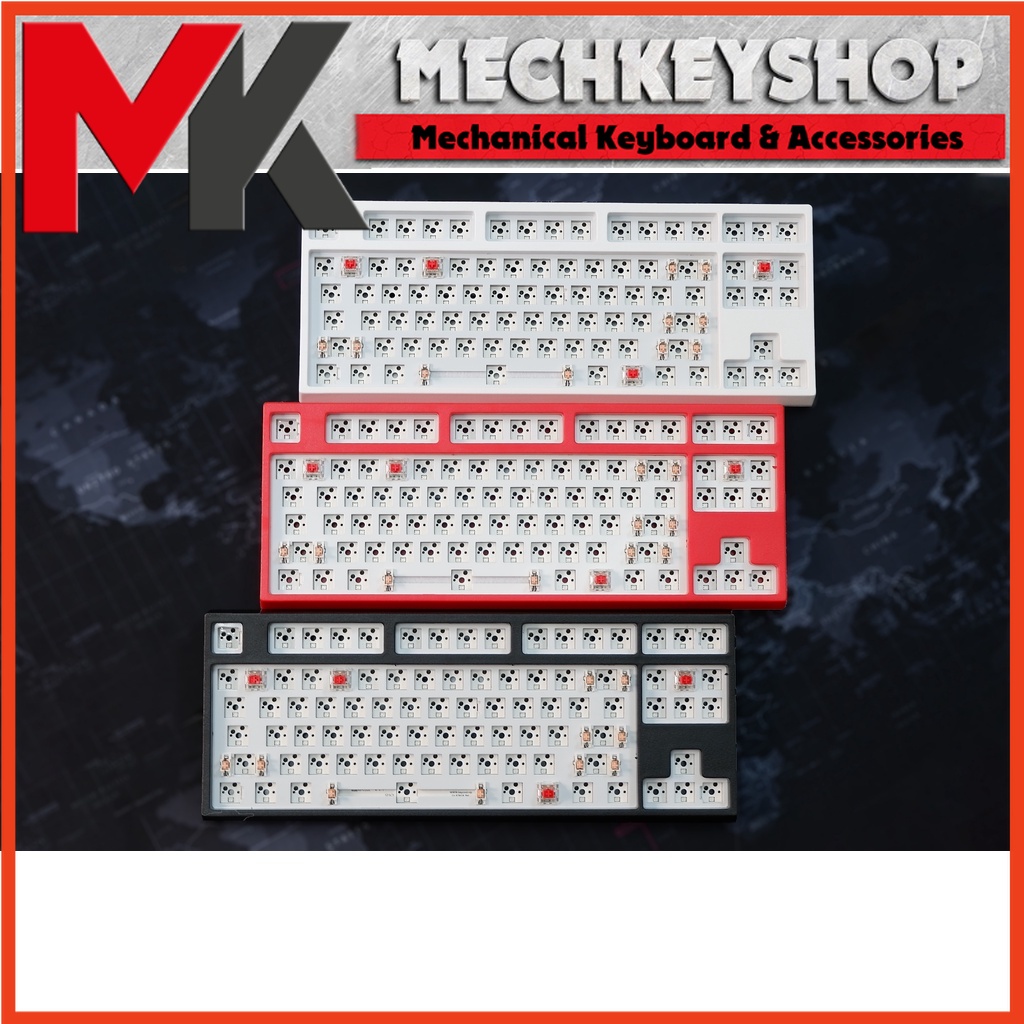 Bộ kit bàn phím cơ Keycool KC87 3 chế độ kết nối, mạch hotswap xuôi ...