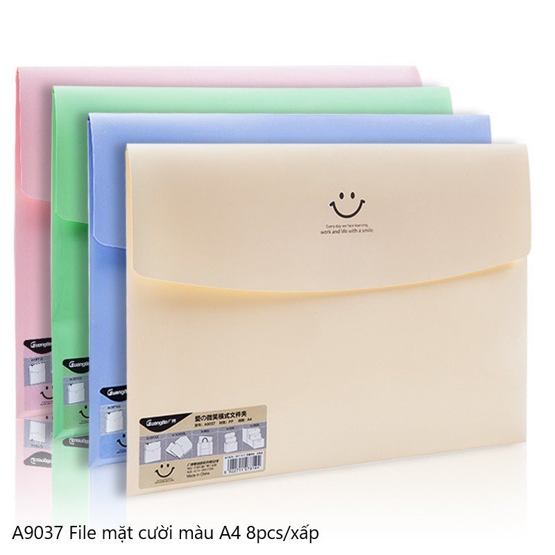 FILE ĐỰNG HỒ SƠ TÀI LIỆU NHIỀU MÀU KHỔ A4 GUANGBO A9037 | Shopee Việt Nam