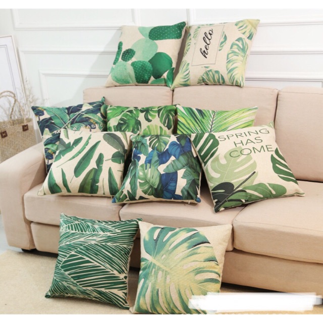 Gối sofa cao cấp, gối tựa ghế văn phòng, gối decor trang trí vuông (kèm ...