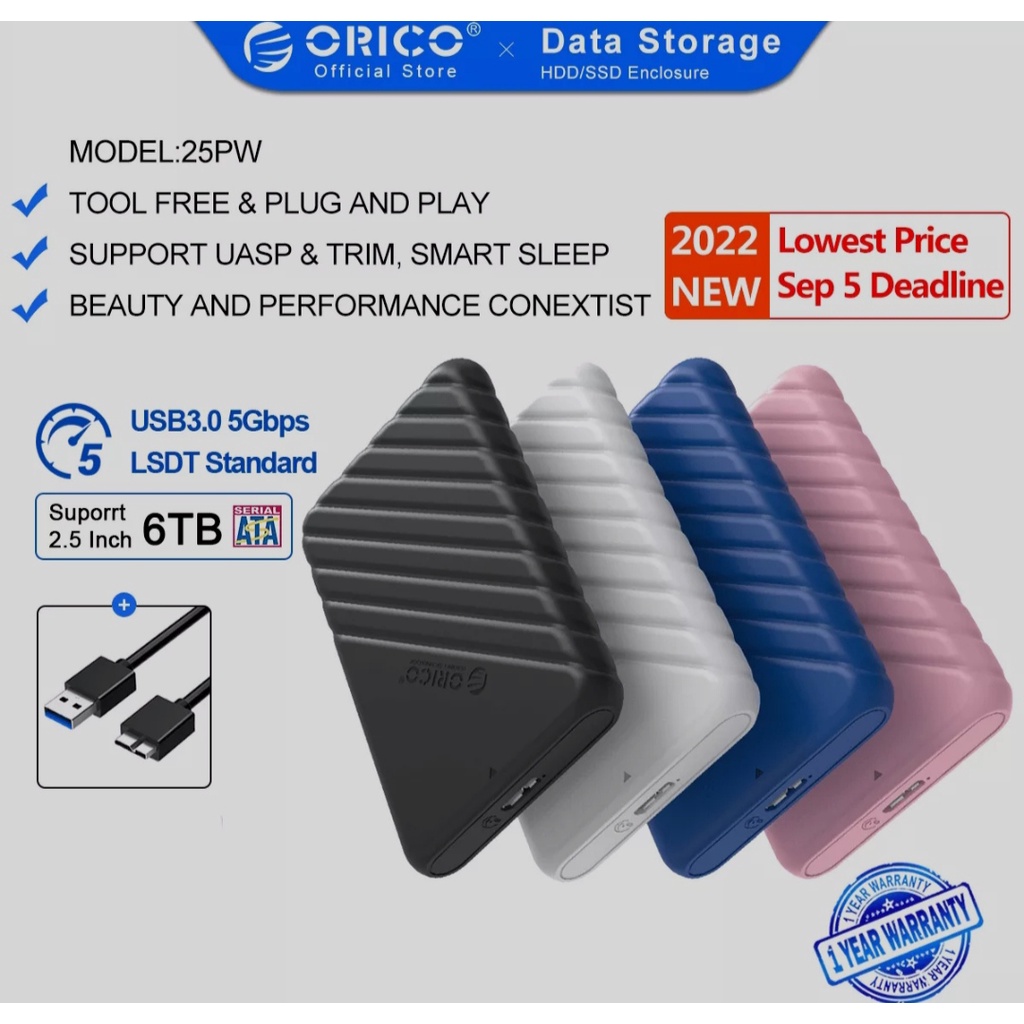 Hộp ổ cứng Hdd Box ORICO 25PW1-U3 2.5inch - Dùng cho HDD, SSD - SP ...