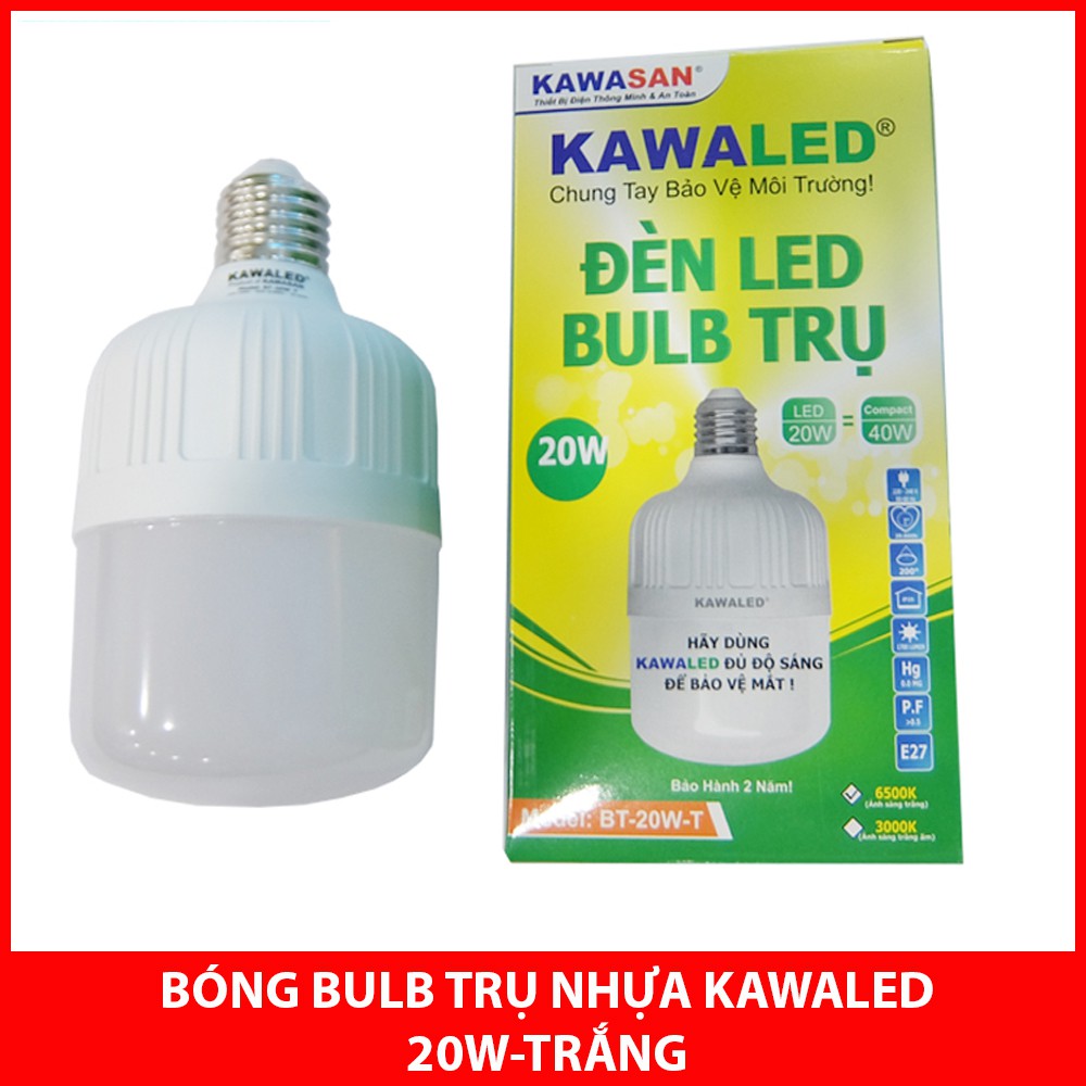 ĐÈN LED BULB KAWALED T80-20W Ánh Sáng Trắng | Shopee Việt Nam