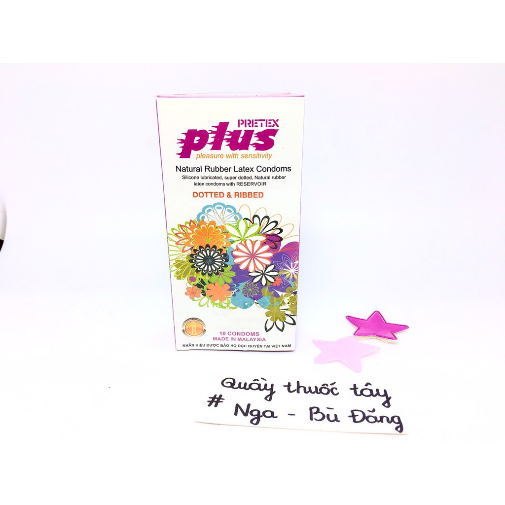 Bao cao su PRETEX PLUS (Có gân, gai) - hộp 10 cái | Shopee Việt Nam