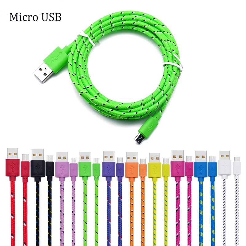 Dây Cáp Sạc Và Truyền Dữ Liệu Micro USB 3A Kiểu Dây Bện Chất Lượng Cao ...