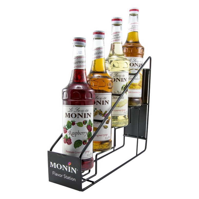 [Sỉ] Kệ đựng siro 4 Ngăn Giá Chai Siro Monin pump đẹp giá siêu rẻ inox tĩnh điện tam giác ...