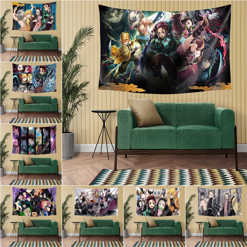 Thảm Treo Tường Trang Trí In Hình Anime Demon Slayer Chất Liệu ...