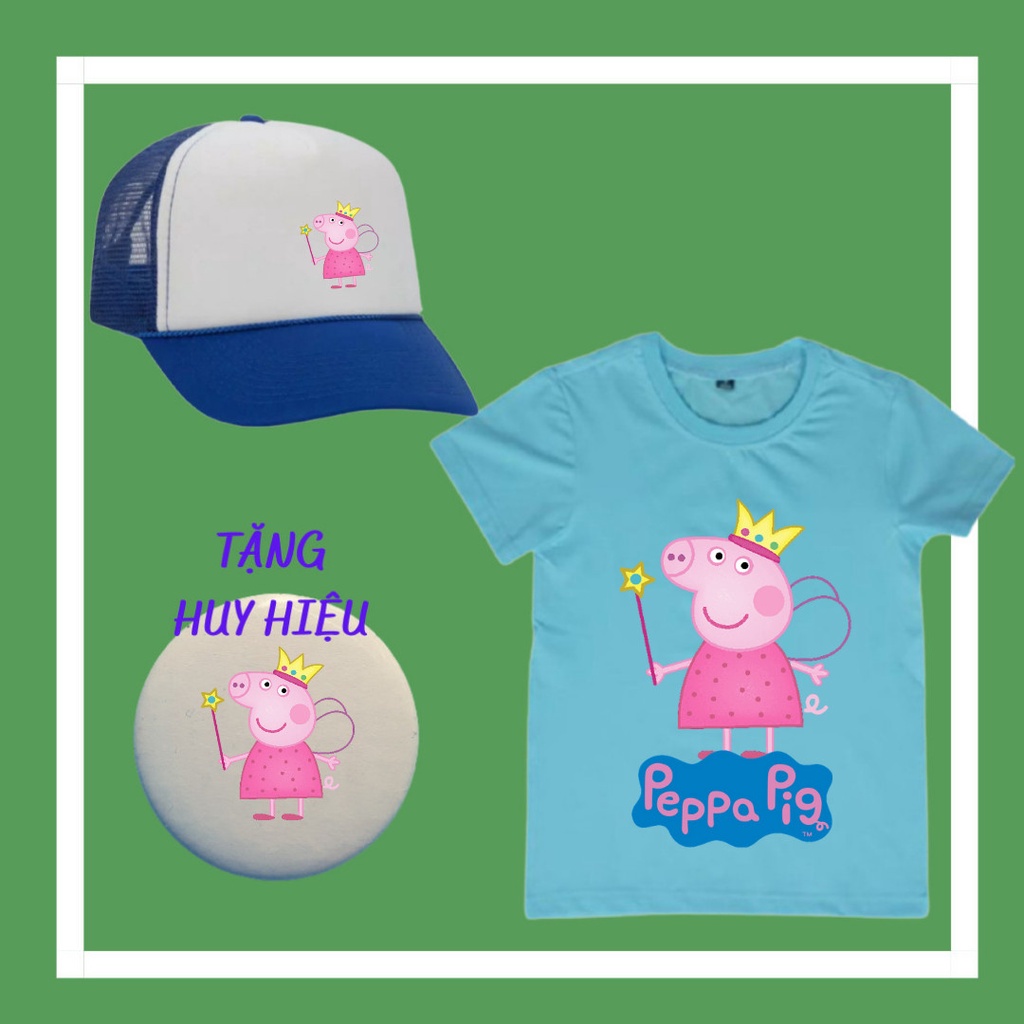 Mũ heo Peppa Pig, Áo phông heo Peppa, Huy hiệu Heo Peppa 5.8cm cho bé ...