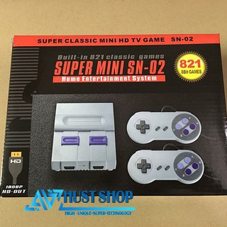 Máy Chơi Game HD SUPER MINI SN-02 Game 4 Nút Kết Nối TV HDMI gồm 821 ...