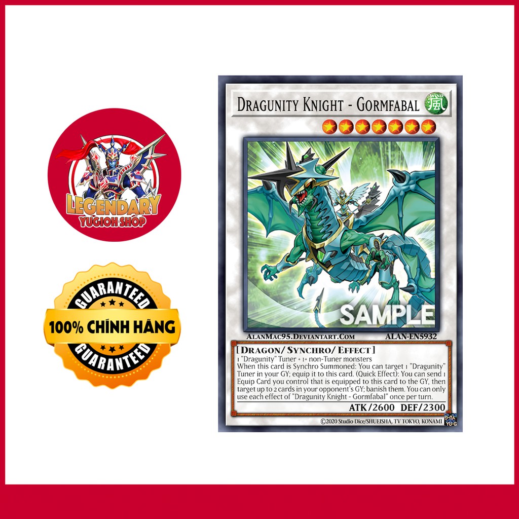 [Thẻ Bài Yugioh Chính Hãng] Dragunity Knight - Gormfaobhar | Shopee ...