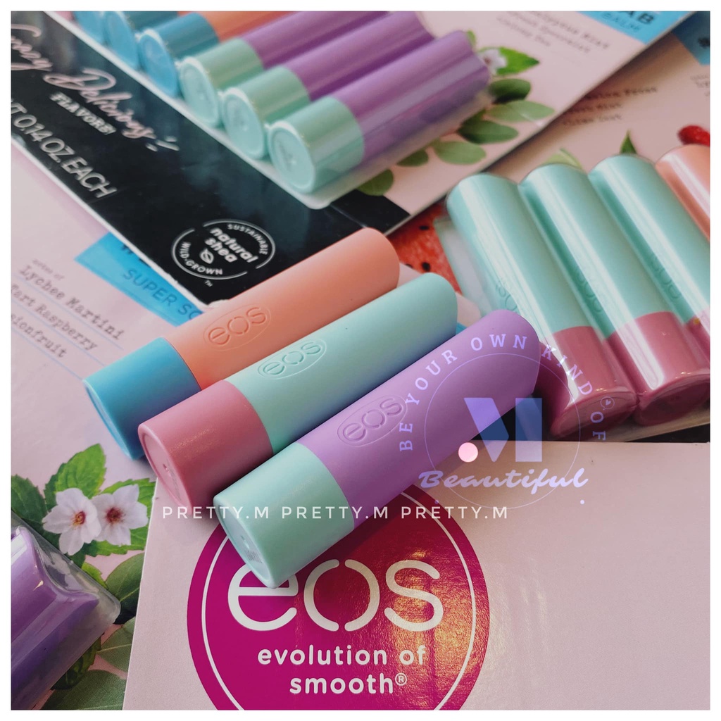 [USA] Set 3 son Eos Bạc hà, dưa hấu, vải | Shopee Việt Nam