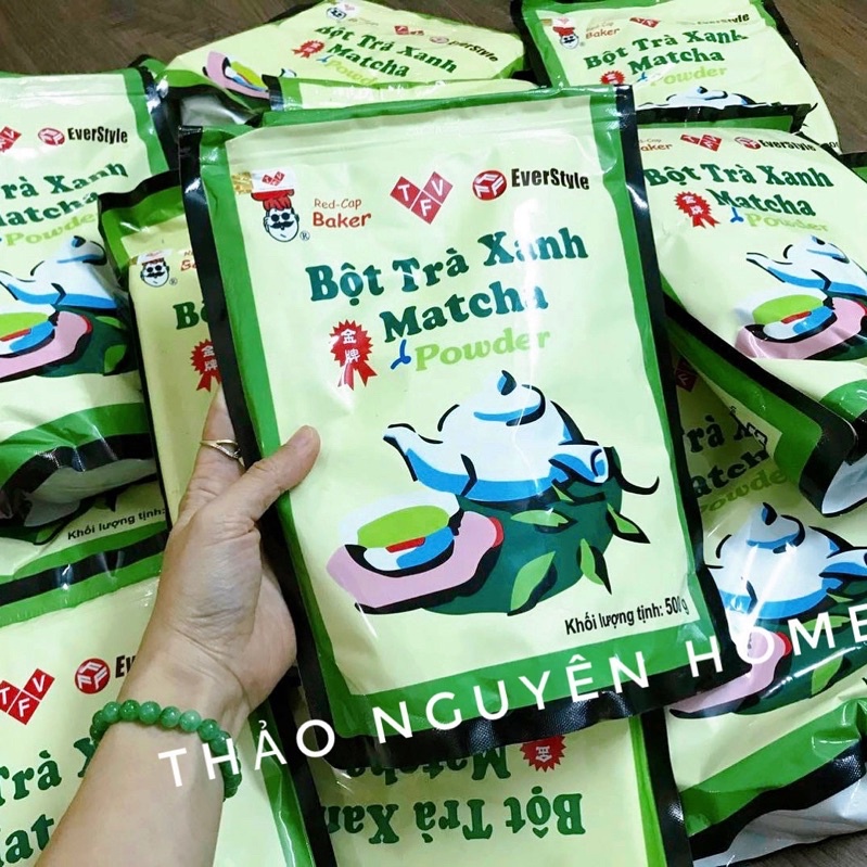 Bột Matcha Đài Loan 500gram chuẩn hãng Everstyle red cap baker | Shopee ...