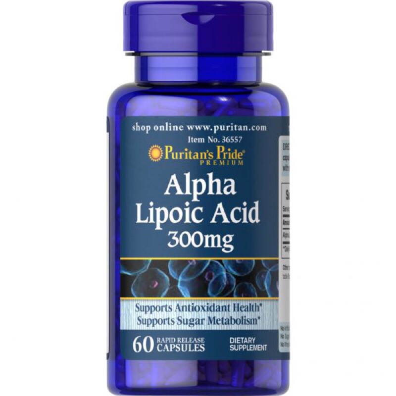 Viên uống đẹp da, chống lão hóa, tàn nhang Puritan’s Pride Alpha Lipoic ...