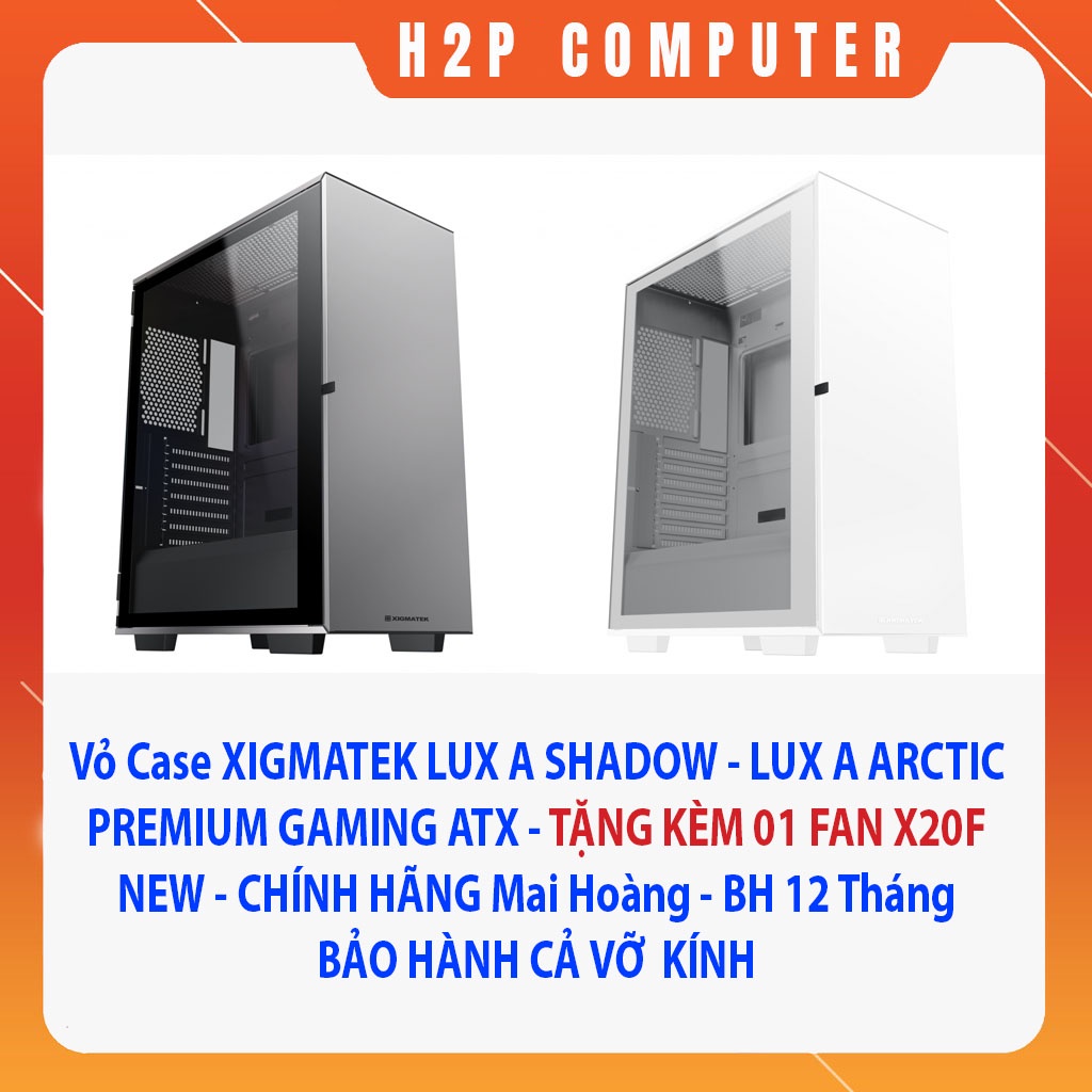 Vỏ Case XIGMATEK LUX A SHADOW - LUX A ARCTIC PREMIUM GAMING ATX - New BH 12 Tháng - Chính Hãng ...
