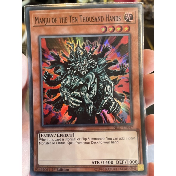 Thẻ bài Yugioh: HISU-EN047 Manju of the Ten Thousand Hands - Super rare ...