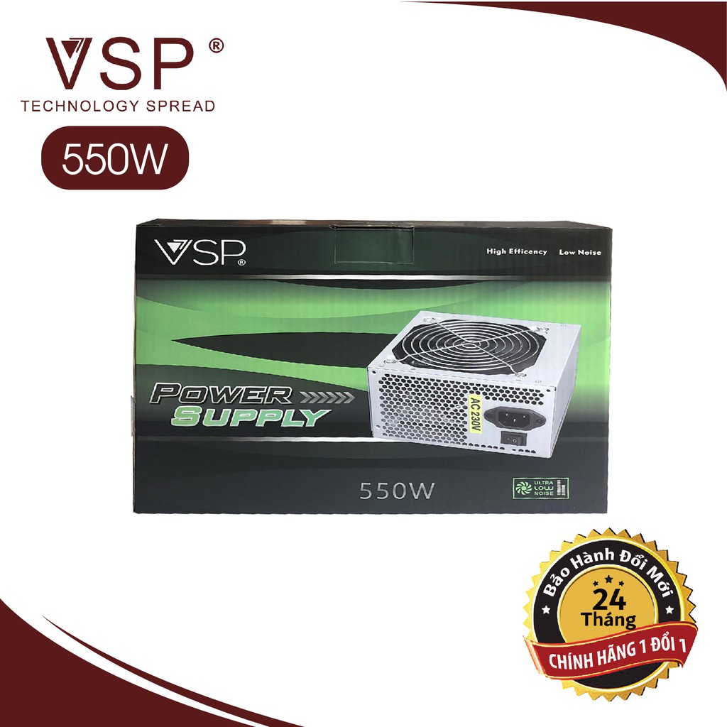 [Chính Hãng] Nguồn VSP 550W Full Box - Kèm Dây Nguồn Bảo Hành 24 tháng ...