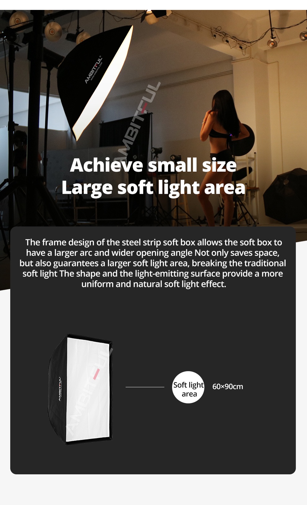 AMBITFUL 60x90cm 22x90cm 30x120cm 35x160cm 95cm Hình Chữ Nhật Hình Bát Giác Lưới Tổ Ong Softbox ...